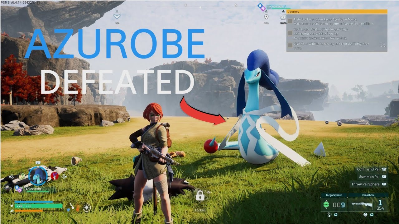 Azurobe defeated/captured - PALWORLD - YouTube