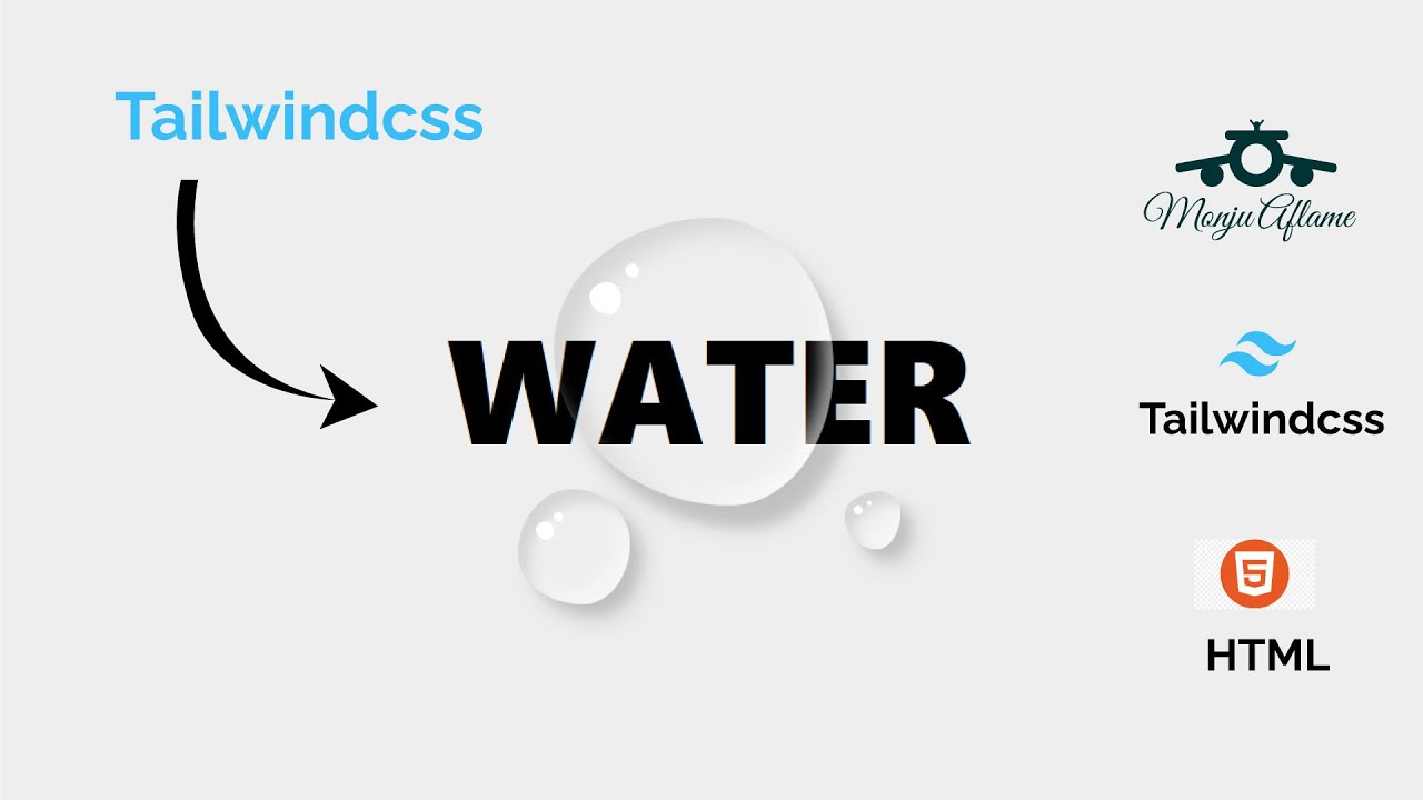 Water drops using only Tailwindcss with HTML - YouTube