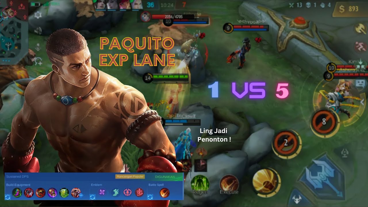 PAQUITO ML, GAME PLAY PAQUITO BUILD DAMAGE DAN DEFENSE, EMBLEM TERSAKIT ...