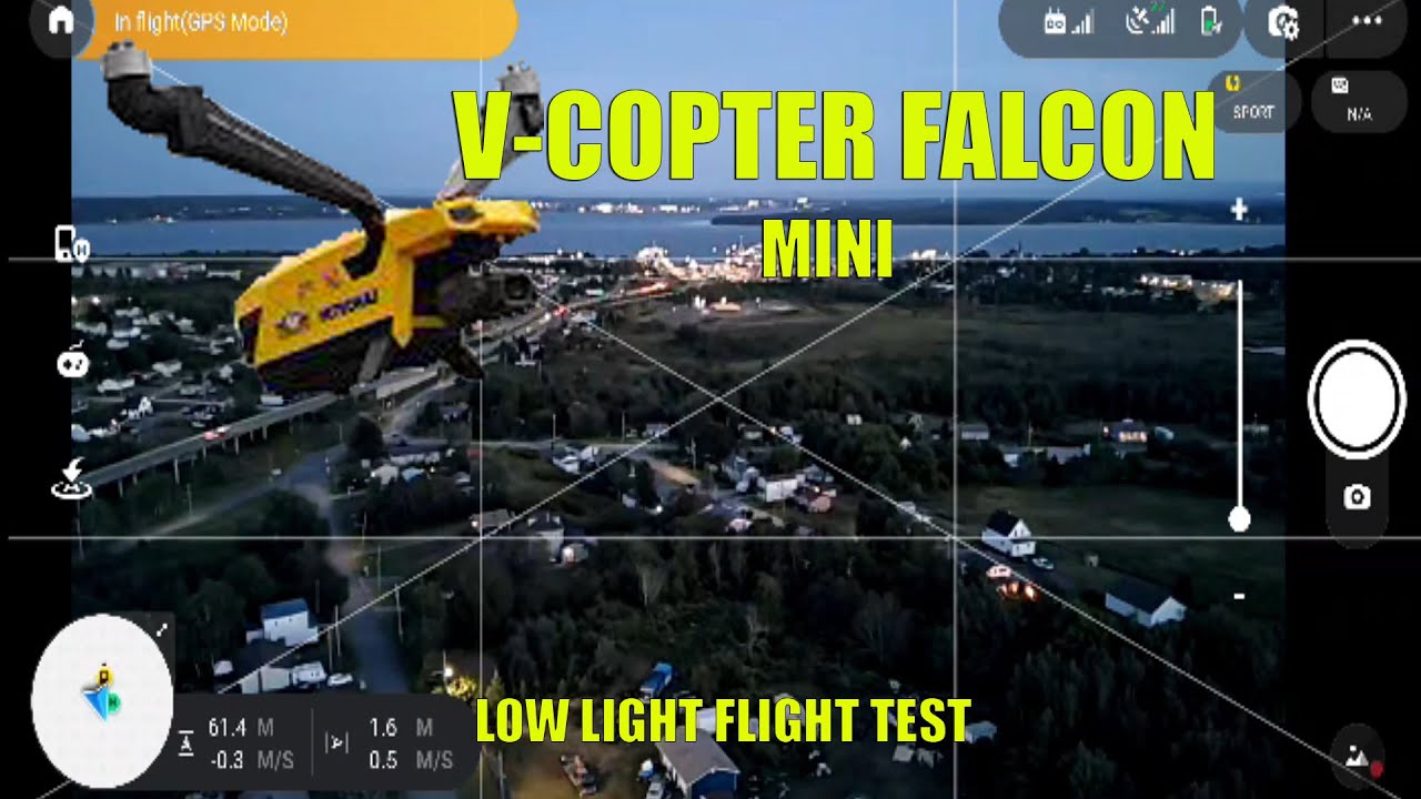 V copter Falcon Mini Low Light Flight - YouTube