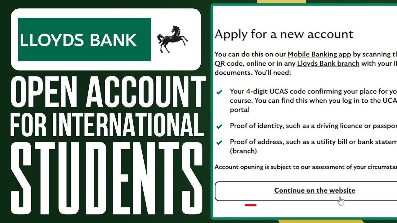 How To Open Lloyds Bank Account For International Students 2025 ...