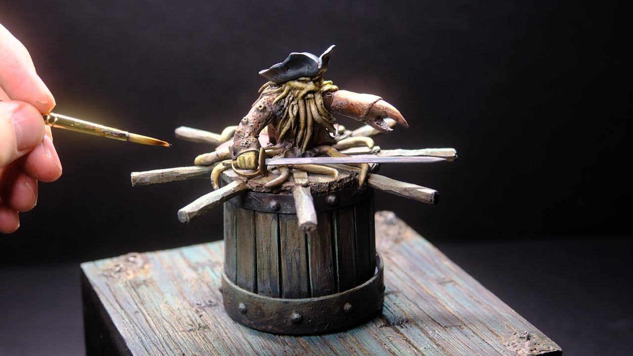 Hand Sculpting Davy Jones - YouTube