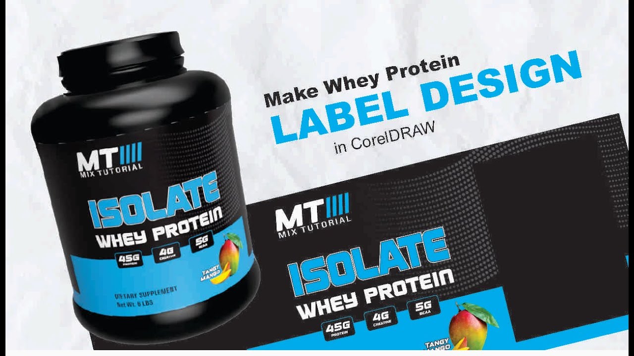 Whey Protein Label Design | supplement food label design in coral draw ...