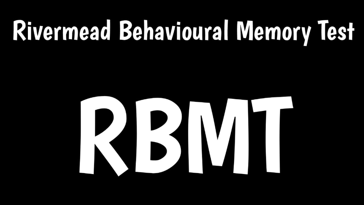 Rivermead Behavioural Memory Test | RBMT | - YouTube