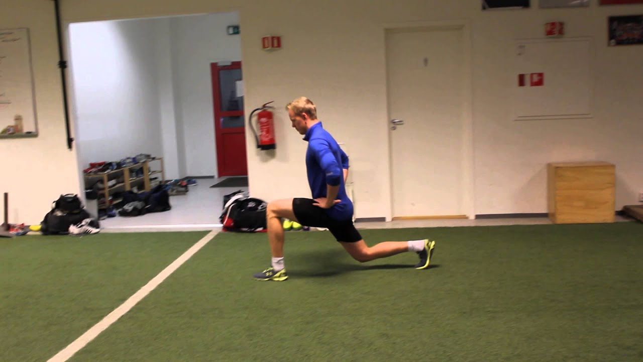 Utfallsgange med hofteleddsstrekk - YouTube