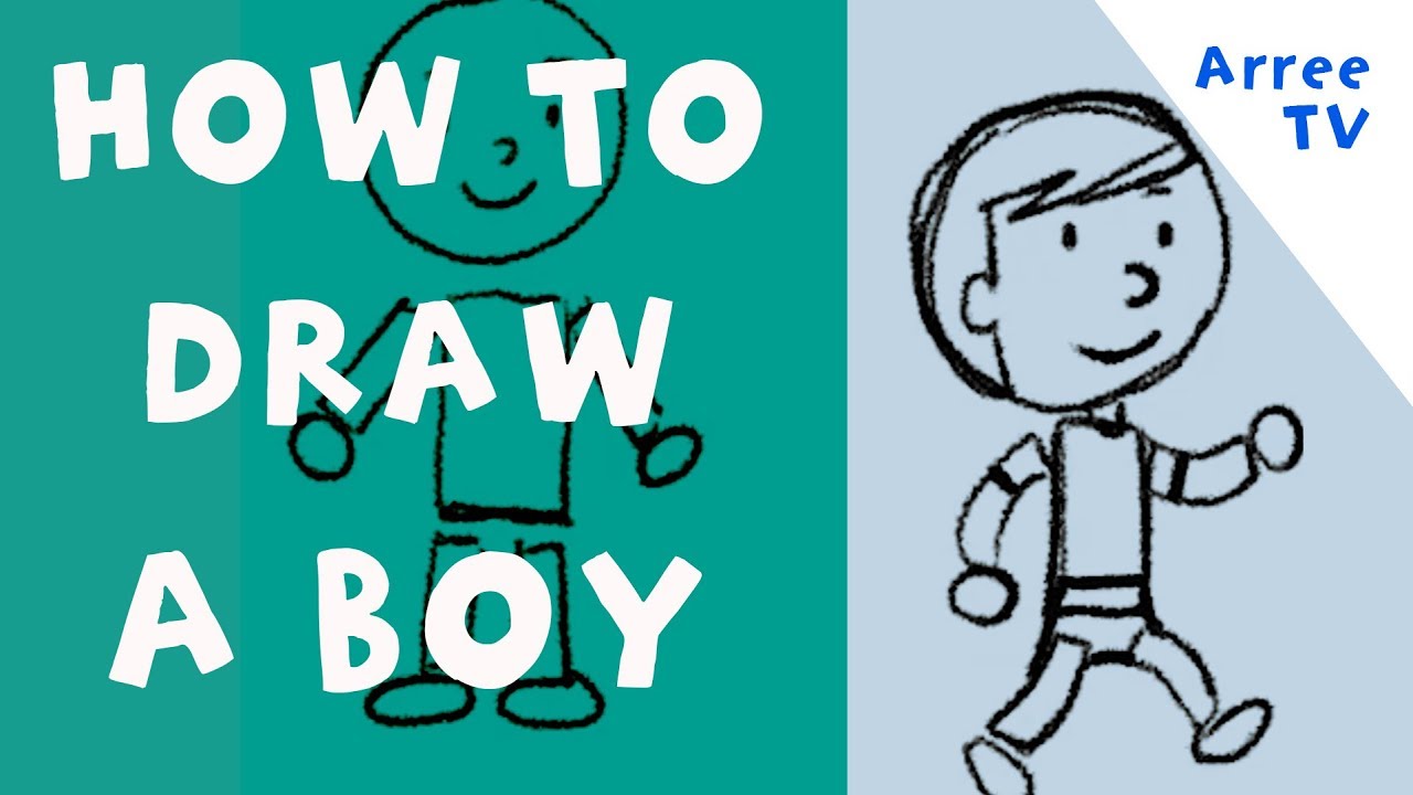 How to Draw a Boy - Step by Step Drawing for Kids - YouTube