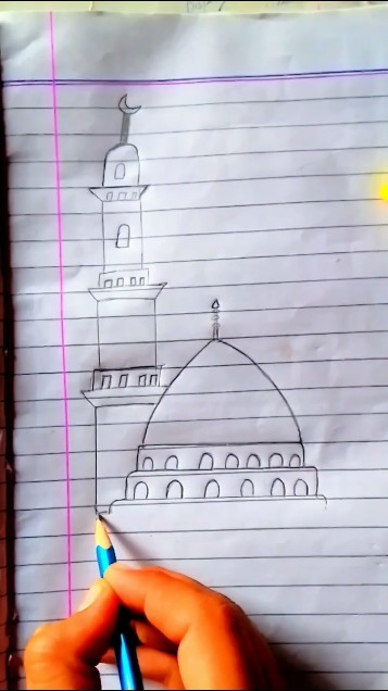 How to draw Gumbd_e_khazra #gumbad_e_khazra #shortsviral #shorts # ...