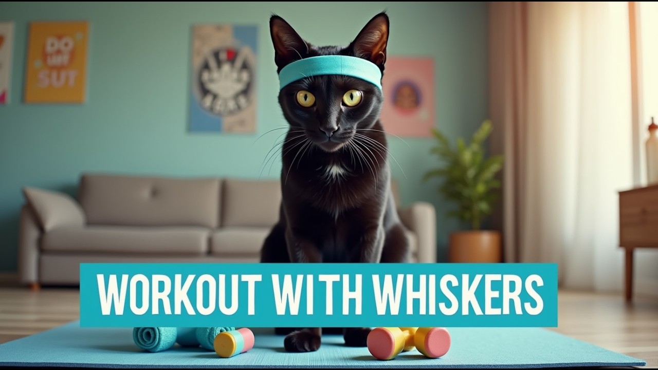 Workout with Whiskers - Watch this Cute Workout Kitten Exercising ...