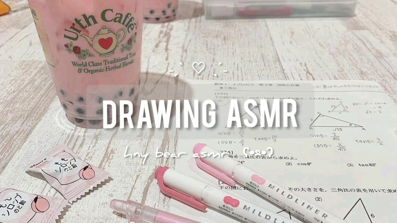 (ASMR) 🧸 DRAWING & TAPPING: markers and pen (NO talking) • Helping you ...