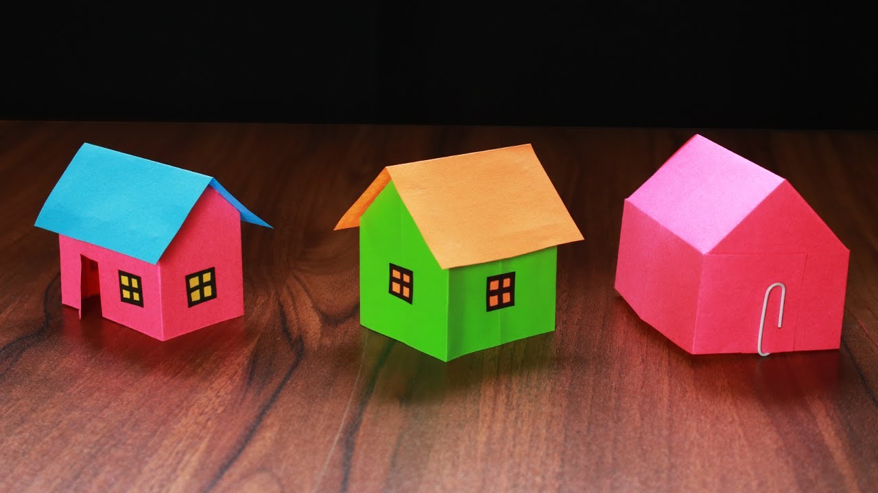 3 Very Easy way to Make Paper House- Unique and creative for School ...