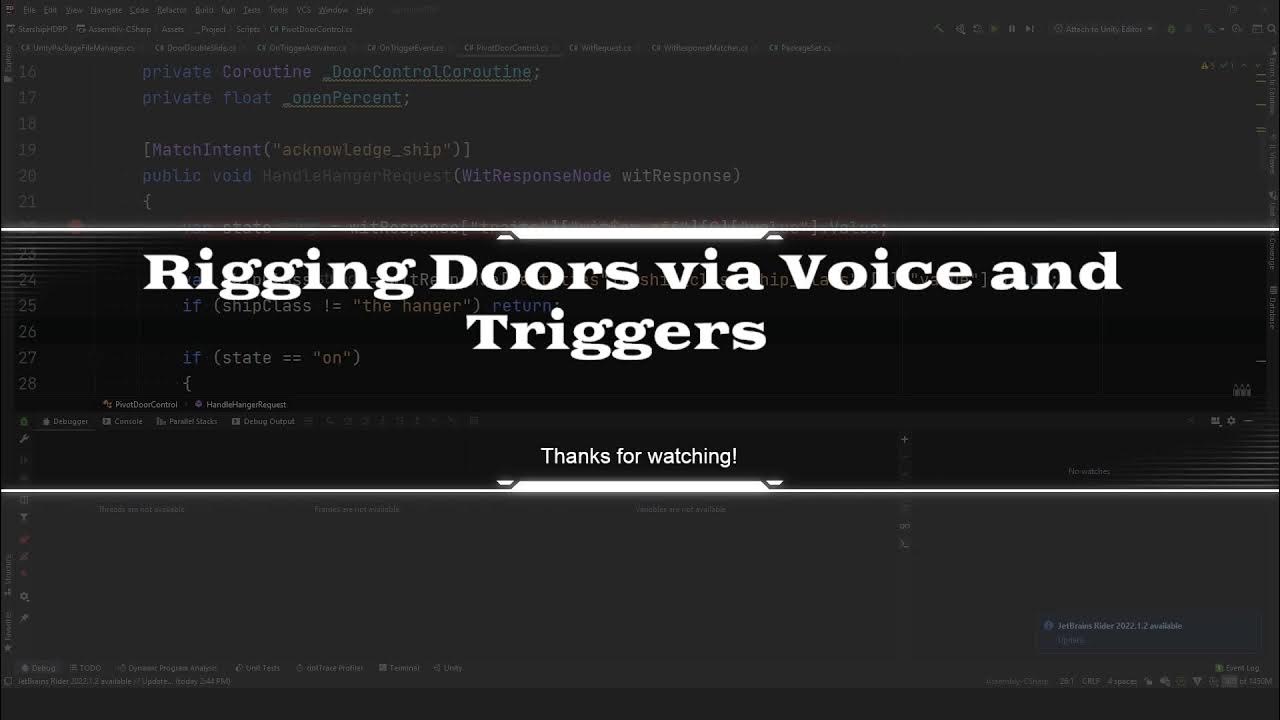 Rigging Doors with Voice and Triggers in Unity - YouTube