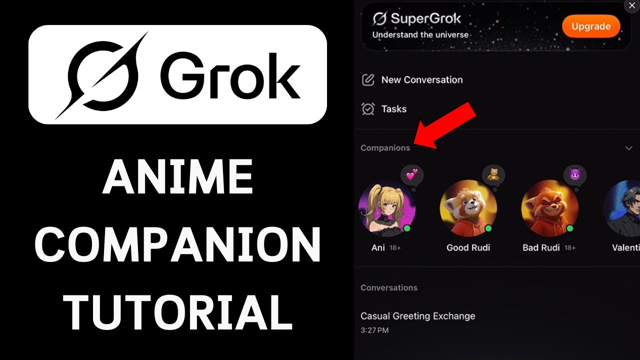 Grok Anime Companion Tutorial | How To Use Grok Anime Companion - YouTube