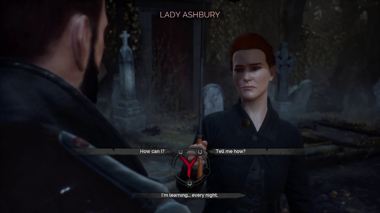 Vampyr Conversation Options with Lady Ashbury After the Funeral - YouTube