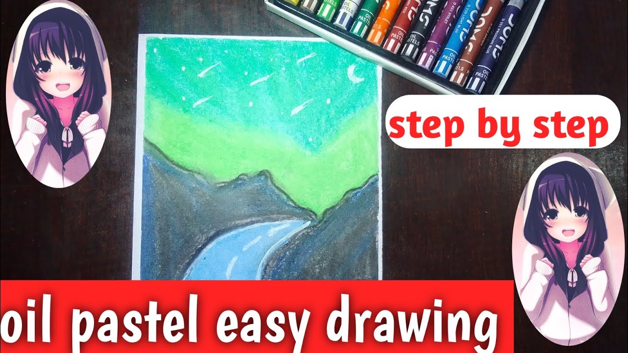 easy oil pastel drawing || simple drawing Doms oil pastel colours ...