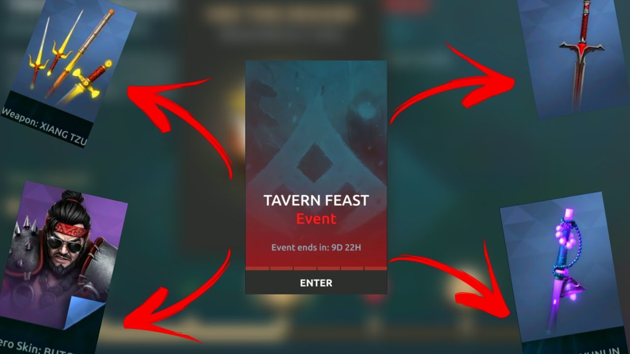 3 Weapons, 130 Gems, 1 Hero Skin All For Free 😱😱 Tavern Feast Event SFA ...