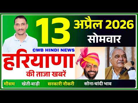 13 April 2026 Haryana News || हरियाणा की ताजा खबरें || Haryana Live News || CWB Hindi News