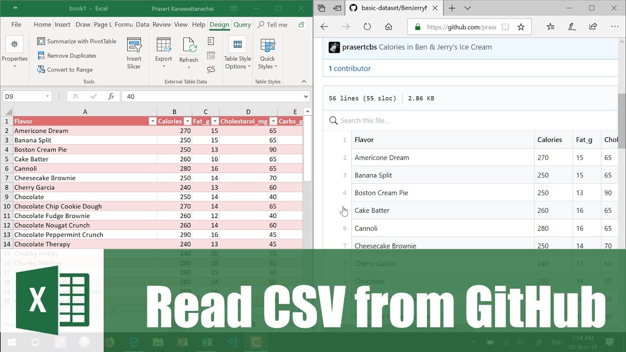 สอน Excel: การอ่านไฟล์ CSV จาก Github ด้วย PowerQuery - YouTube