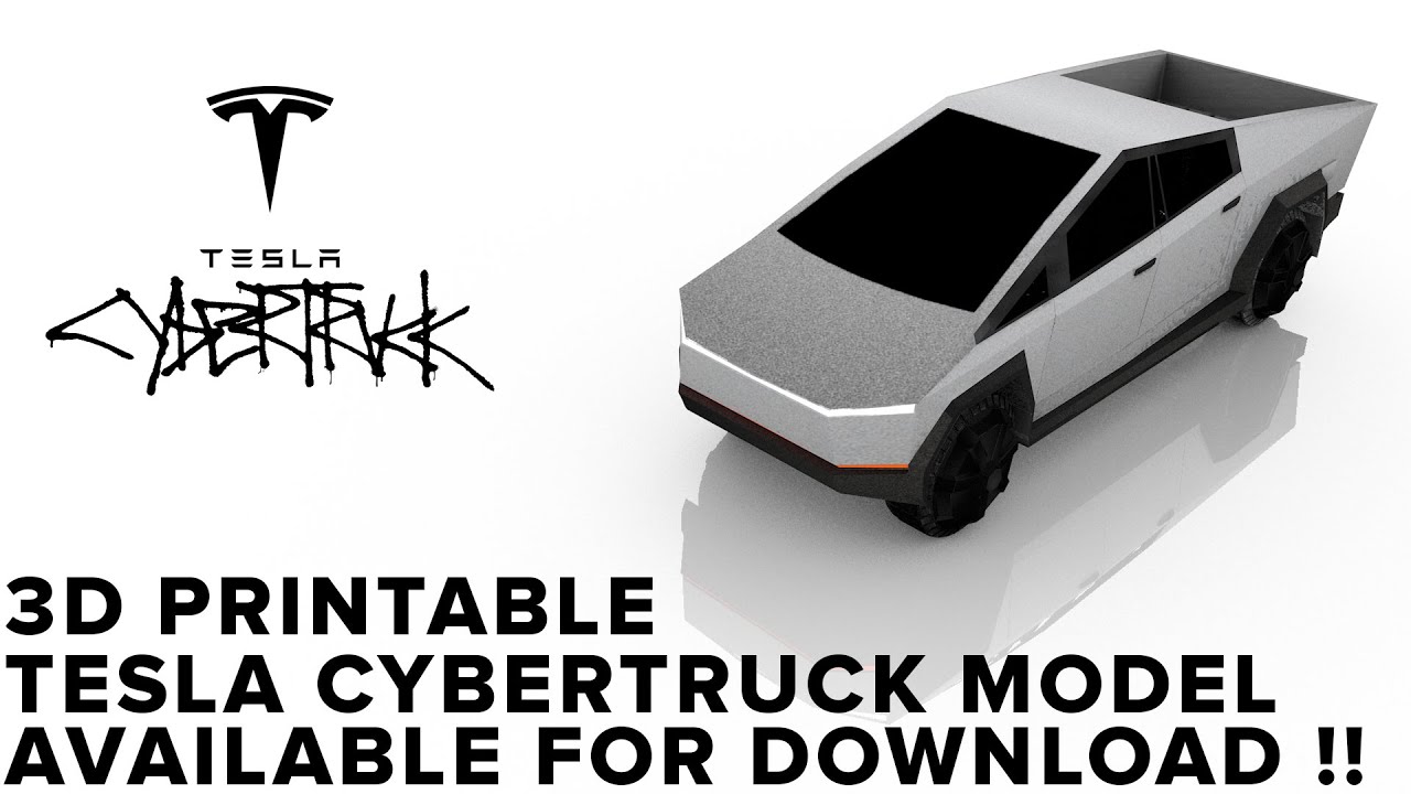 3D PRINTABLE TESLA CYBERTRUCK I TESLA CYBERTRUCK 3D MODELLING IN ...