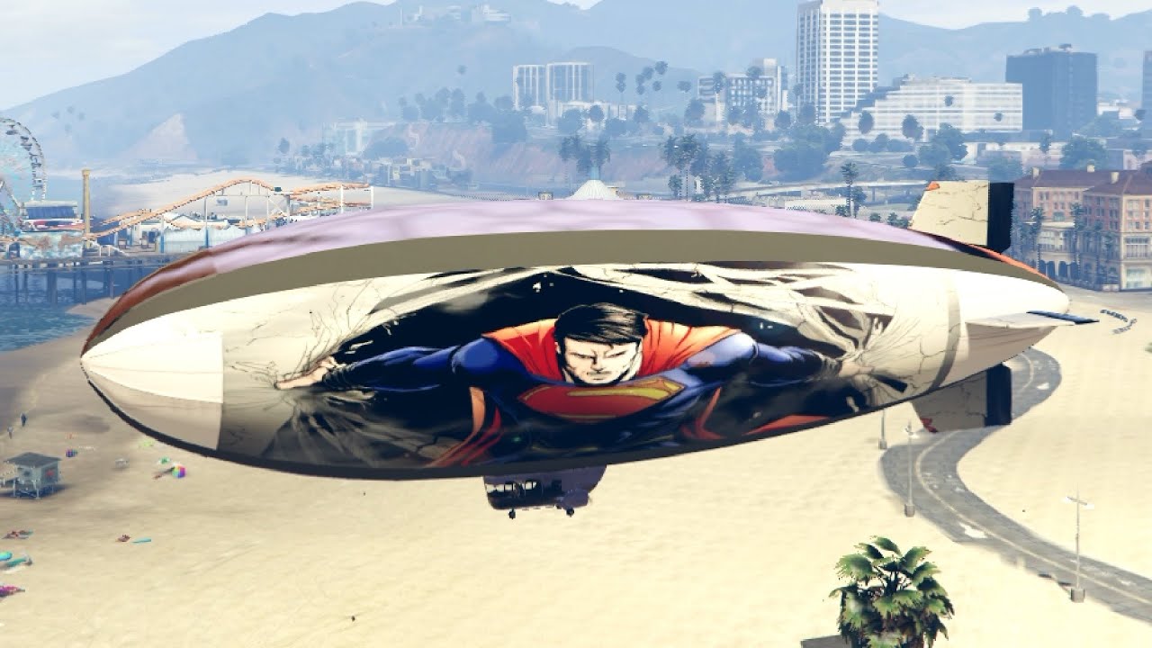 GTA V - Superman Blimp _REVIEW - YouTube