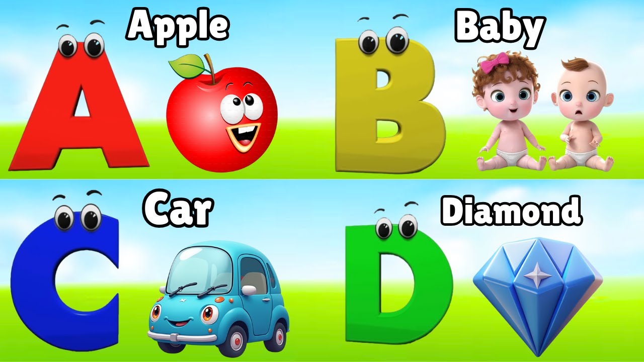 ABC Phonics Song - Toddler Learning Video Songs , A for Apple , Nursery ...