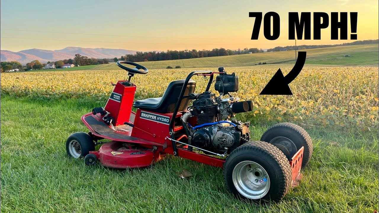 Motorcycle Powered Lawn Mower is SKETCHY! - YouTube