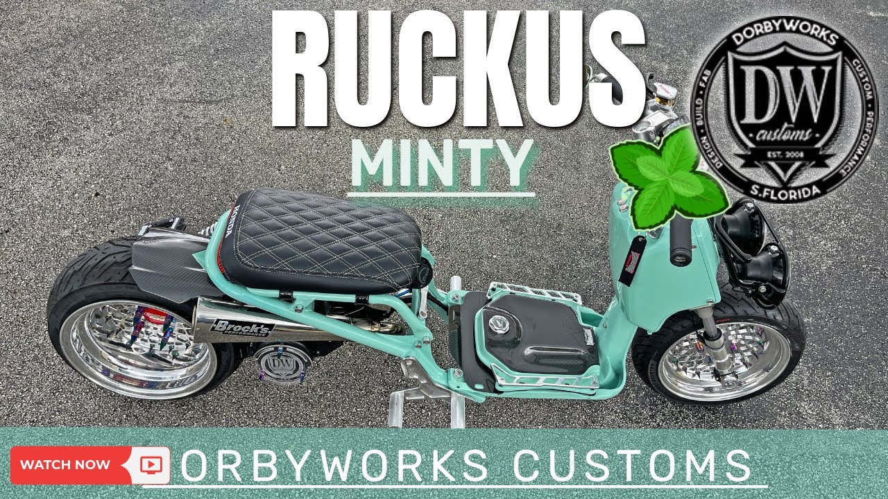 Honda Ruckus Alaska Mint Edition Dorbyworks GY6 complete custom build ...