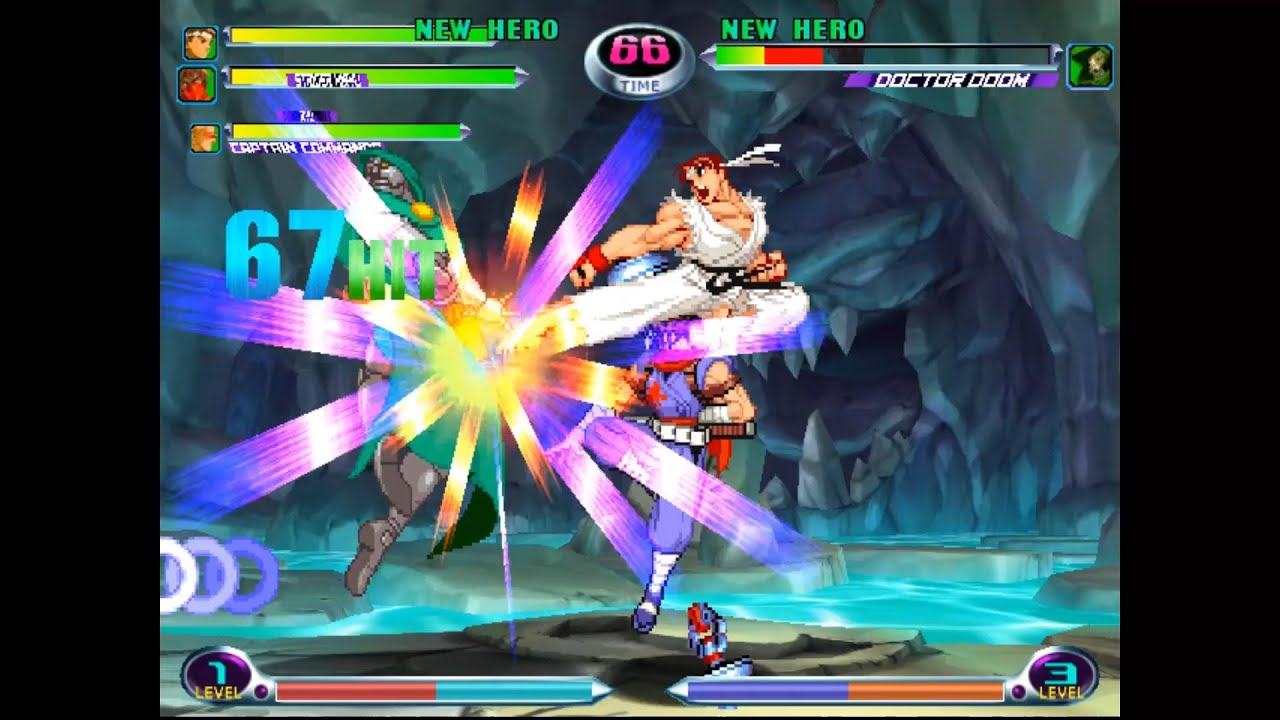 Marvel vs. Capcom 2 - Team Ryu, CapCom, and Strider DHC - YouTube