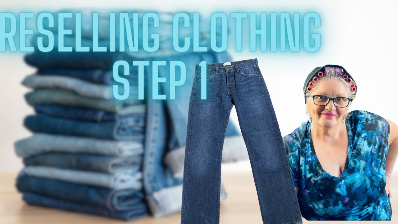 Online Reselling 101 Clothing - Step 1 Prepping Jeans for Photos - YouTube
