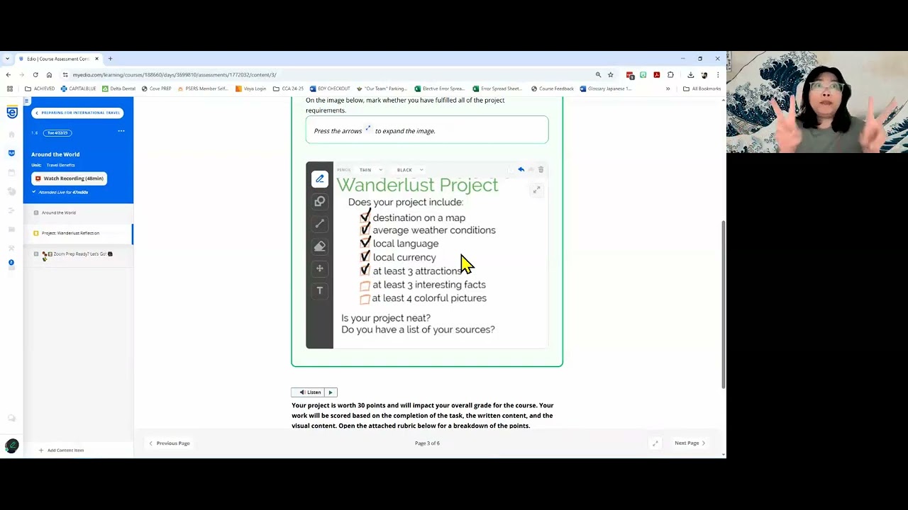 Project Wanderlust Reflection - YouTube
