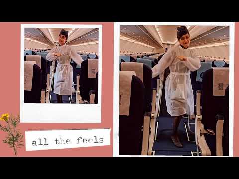IndiGo air hostess Aayat Afreen dancing to Manike Mage Hithe on an empty flight. Joining the trend.