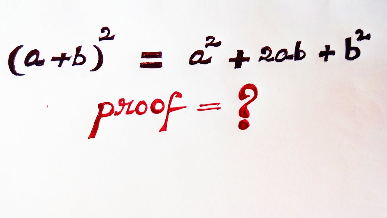 (a+b)² formula proof || Algebraic Identity (a+b)² proof || Mathematics ...