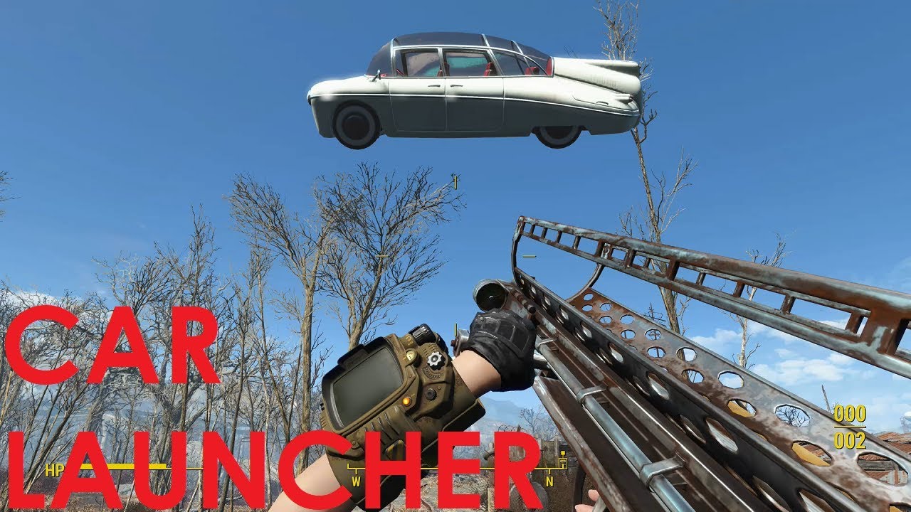 Fallout 4 Mod Review Car Launcher - YouTube