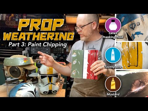 Prop Weathering Tutorial - Part 3: Chipped Paint Weathering - YouTube