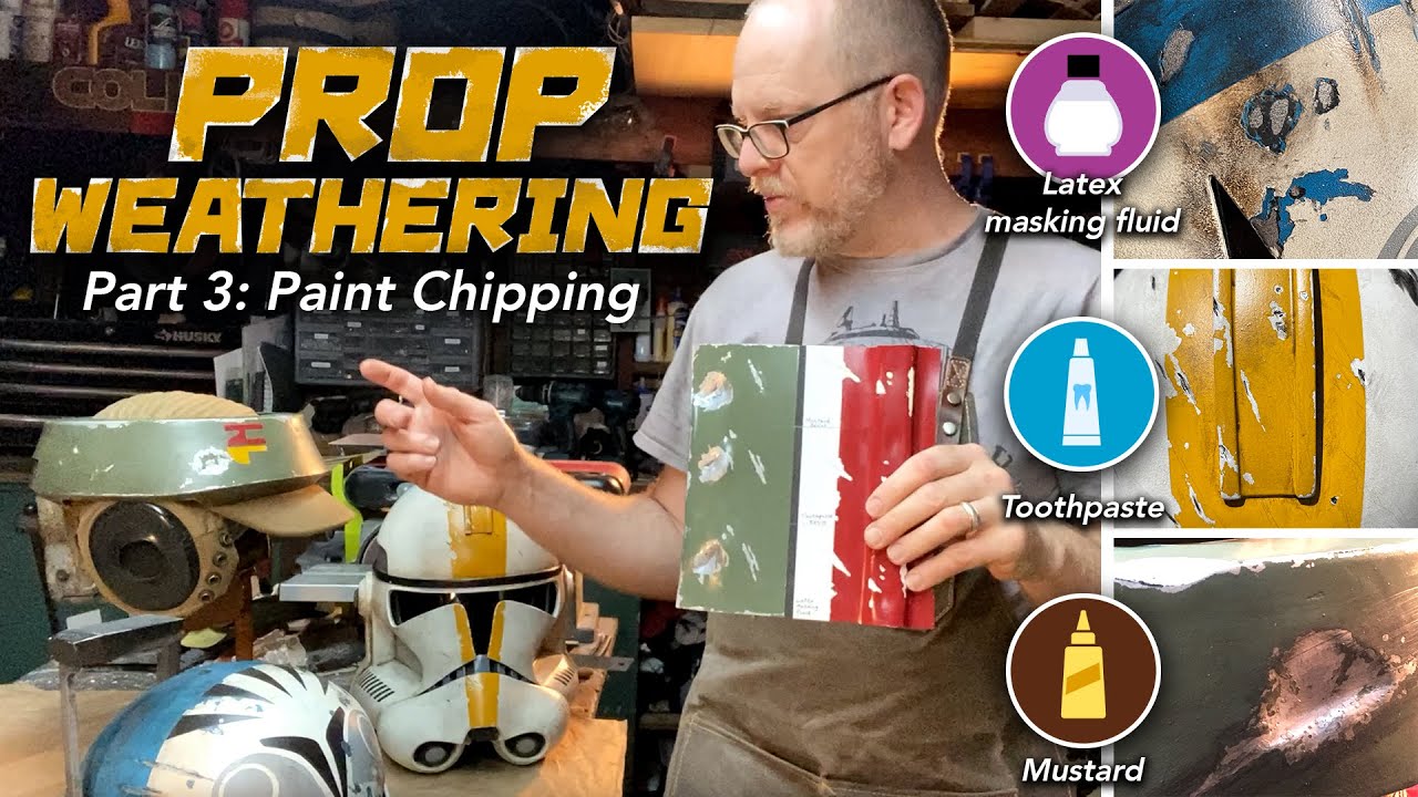 Prop Weathering Tutorial - Part 3: Chipped Paint Weathering - YouTube