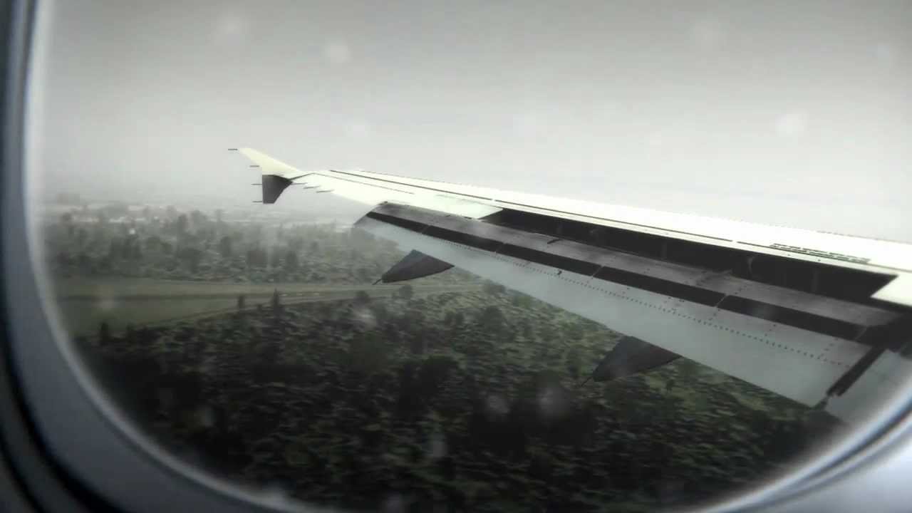 FSX Realistic Wet Landing Frankfurt (Window View) - YouTube