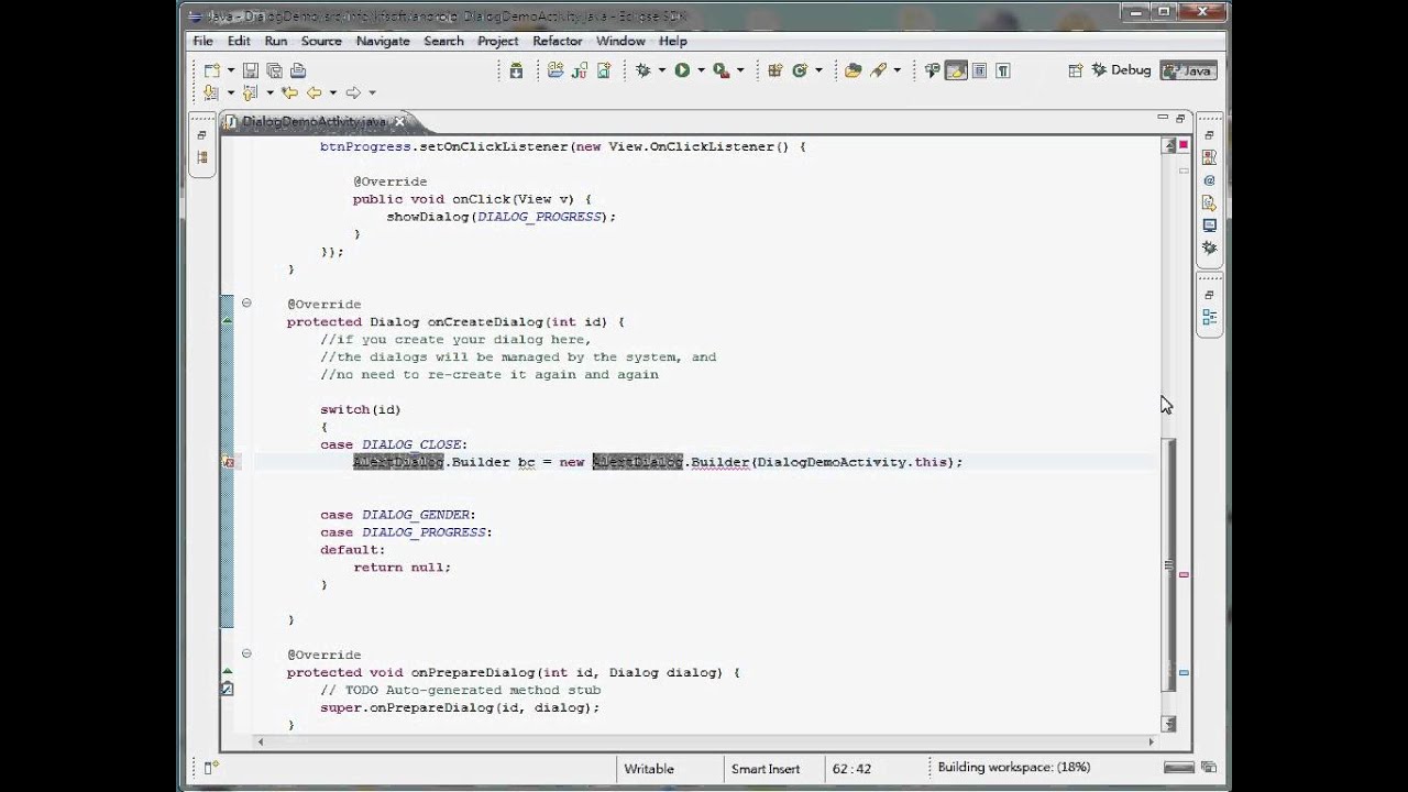 (9) Android Beginner Tutorial - Creating Dialog - YouTube