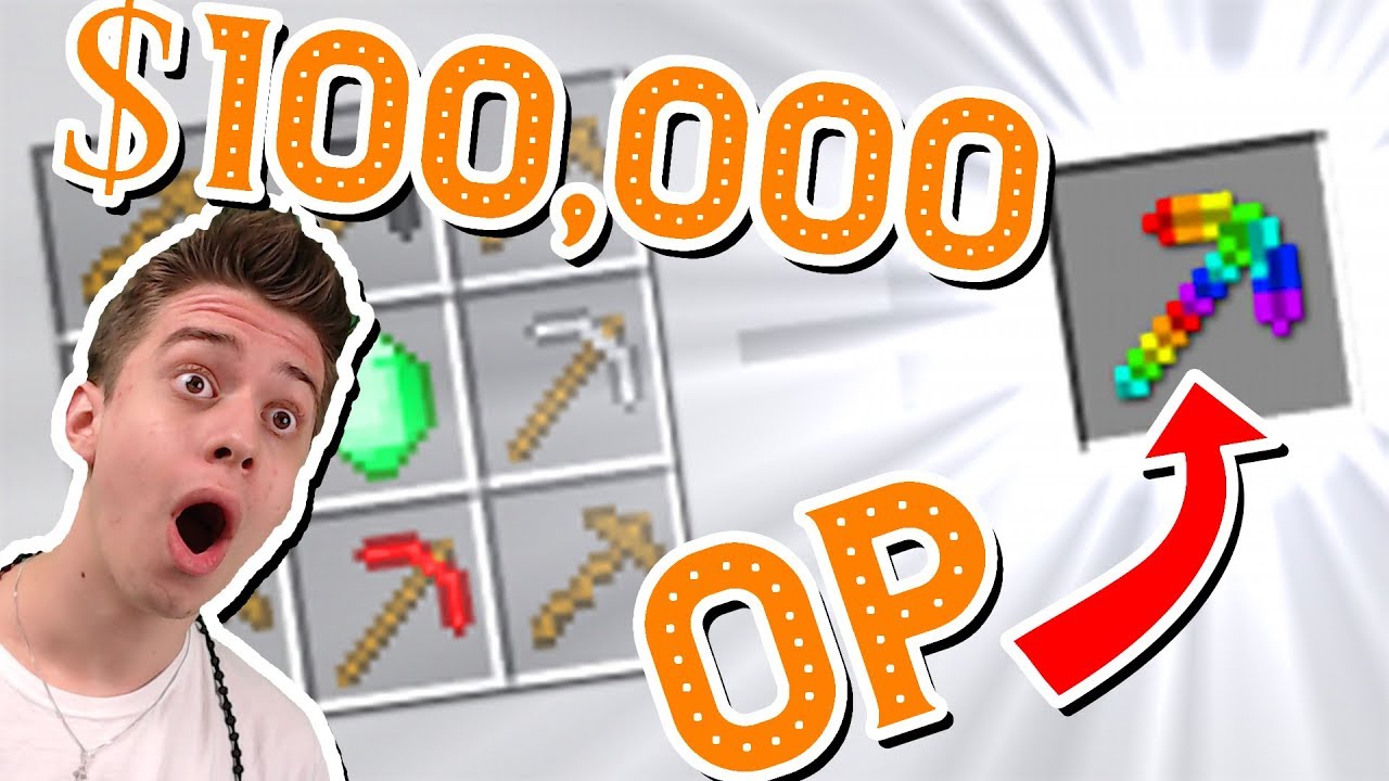 MINECRAFT: HOW TO CRAFT $100,000 *RAINBOW* PICKAXE!!! - YouTube