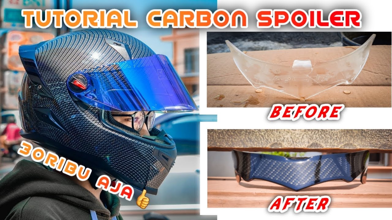 TUTORIAL CARA MEMBUAT SPOILER HELM KYT - YouTube