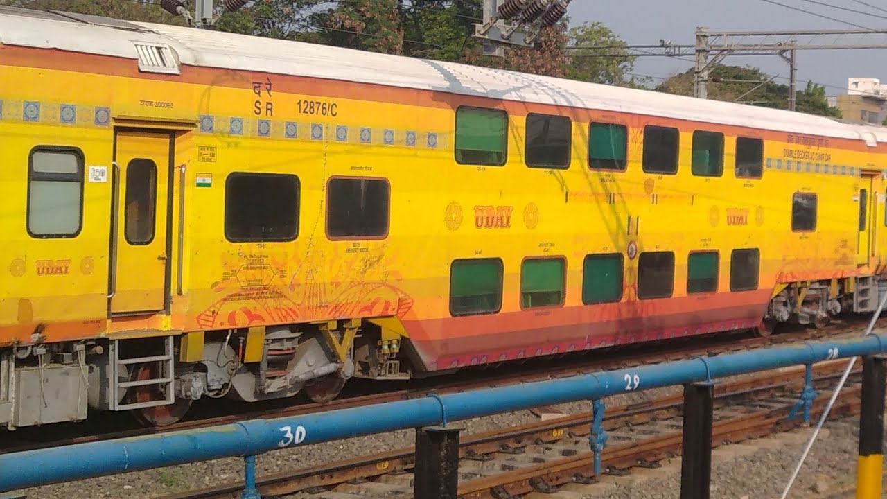 India"s one and only Uday Double Decker express || 22665 KSR Bengaluru ...
