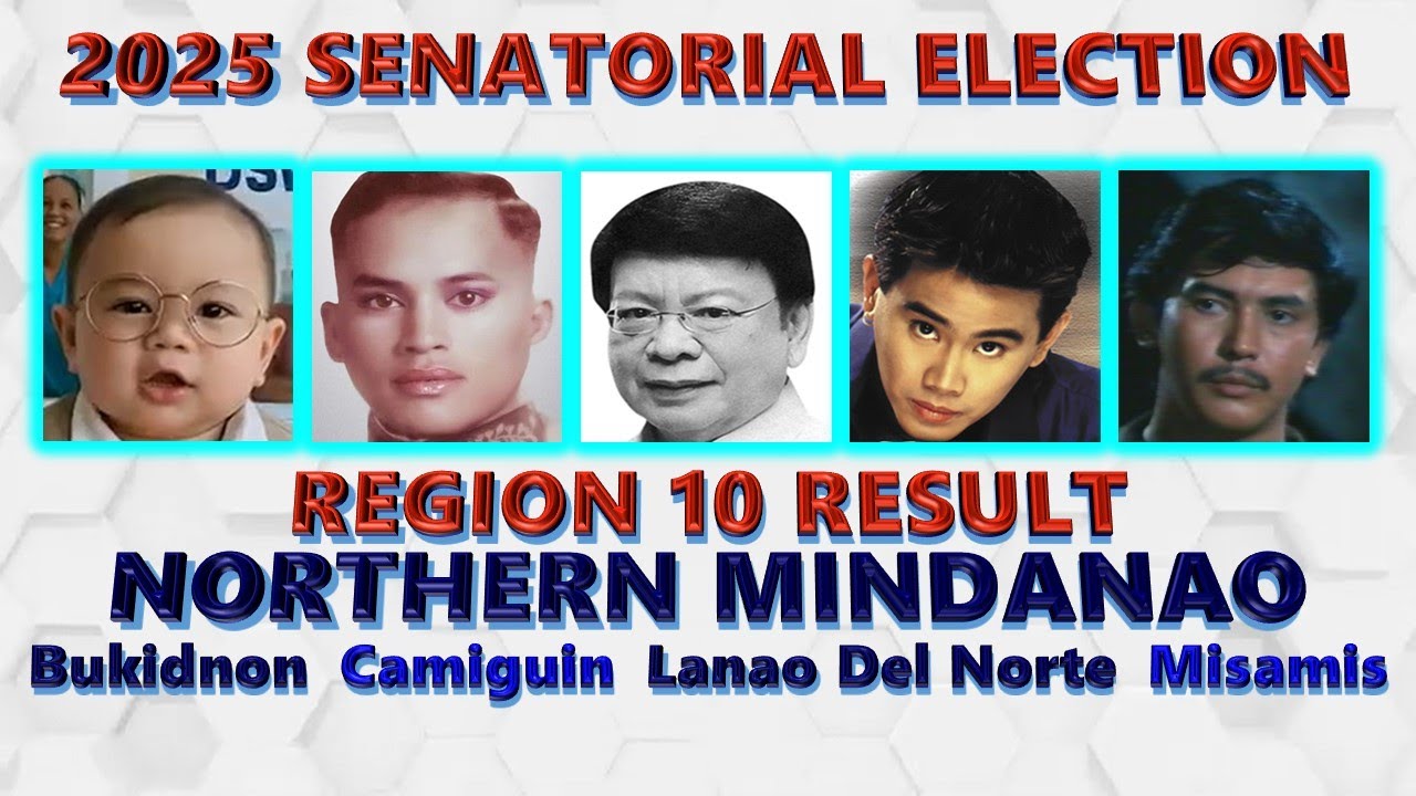 Halalan 2025 | Election Result | Senate | Region 10 | Northern Mindanao ...