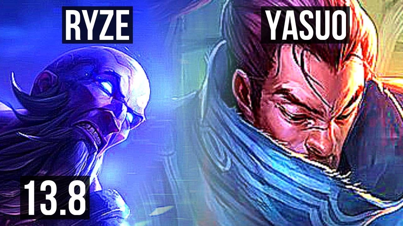 RYZE vs YASUO (MID) | 300+ games, 4/2/6 | KR Master | 13.8 - YouTube