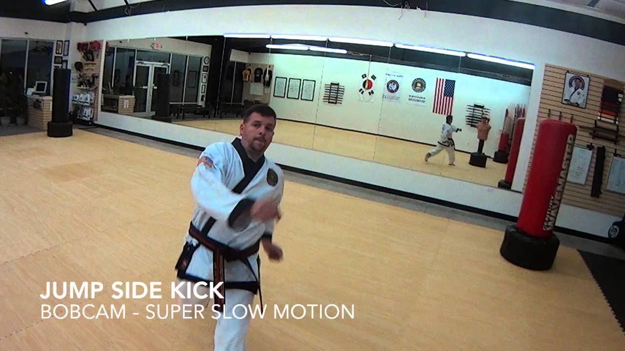 Flying Side Kick via BobCam - YouTube
