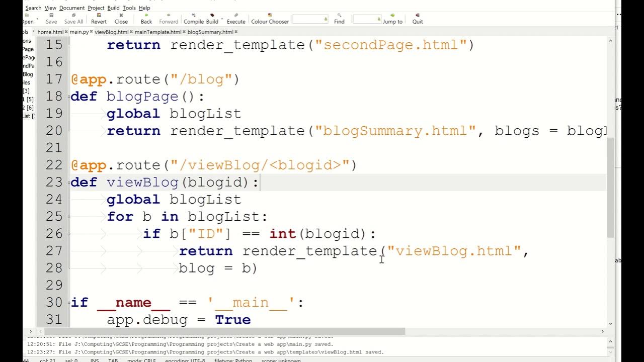 Flask tutorial part 17 - Displaying a blog post using a dynamic URL in ...