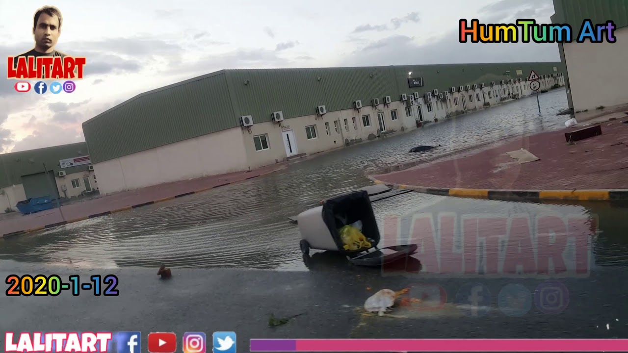 The Heavy Rain of 2020 At Dubai - YouTube