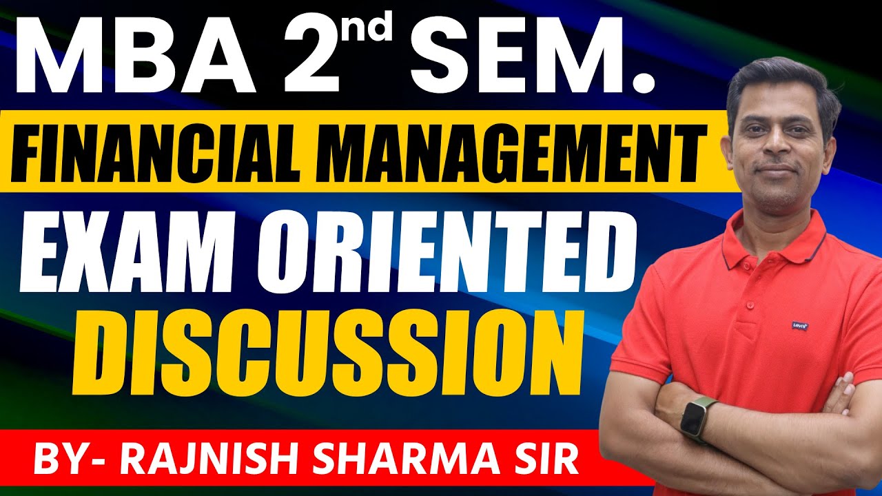 FINANCIAL MANAGEMENT Live Class | FM | F.M | MBA Class | MBA 2 Sem ...