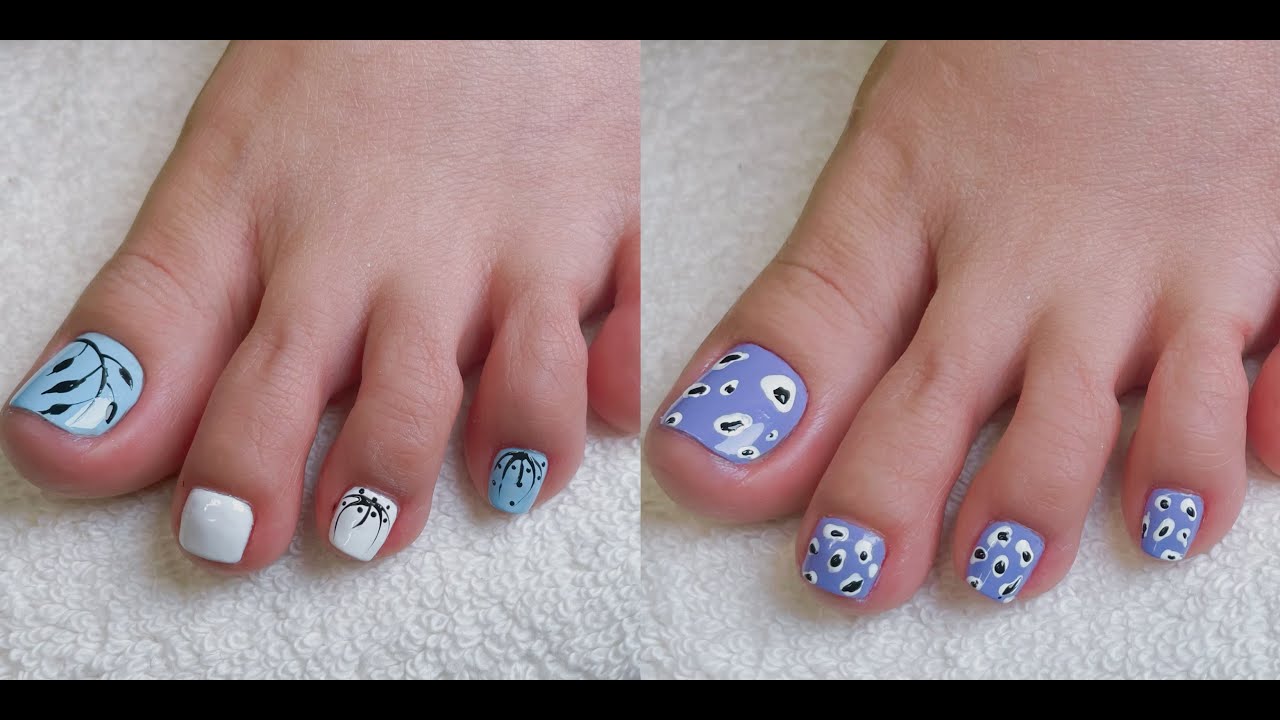 #17 Fun| Simple| Easy Nail/Toe/Foot Art Designs at Home - YouTube