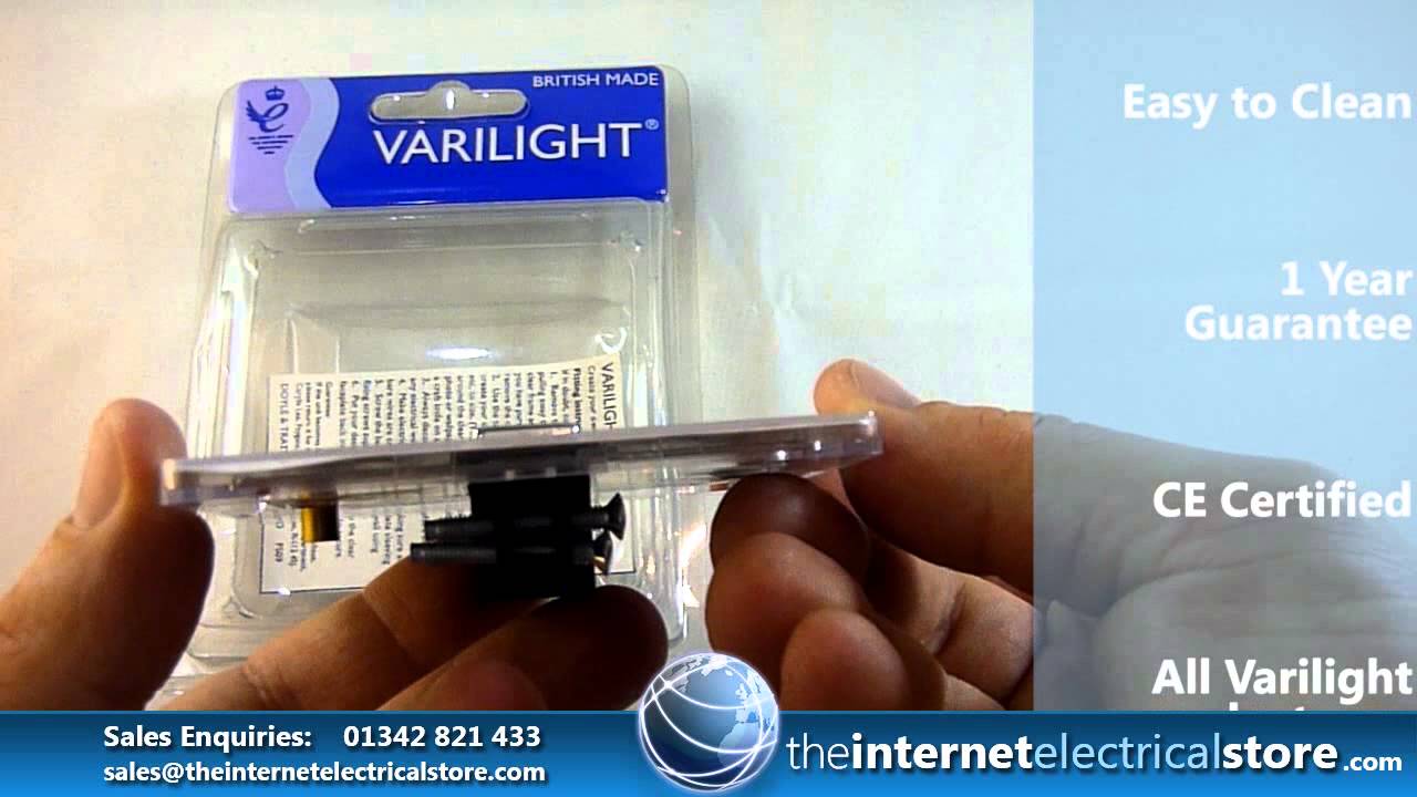 Varilight Freestyle Clear Faceplate 1 Gang 10A Rocker Light Switch ...