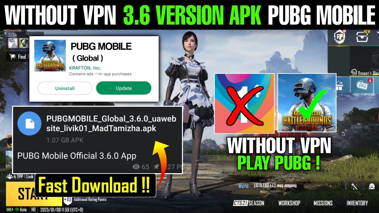 No Vpn | How To Play PUBG Mobile Without Vpn from India | Without Vpn 3 ...