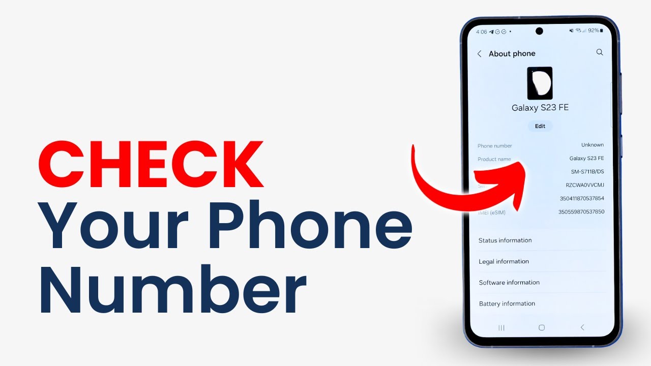 How to Check Your Phone Number on Android Phone - YouTube