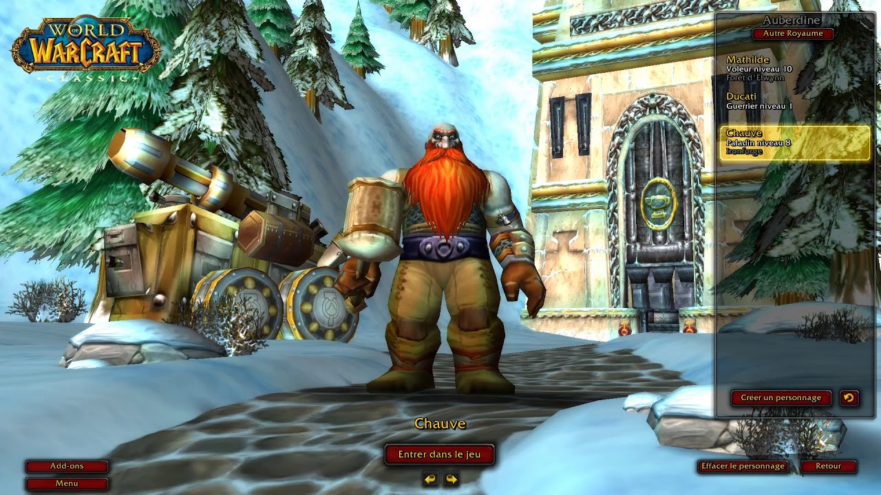 [FR] Wow Classic - Auberdine - Nain Paladin - lvl 0 - YouTube